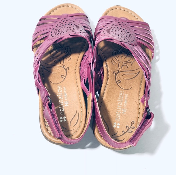 Naturalizer | Shoes | Leather Woven Purple Sandals | Poshmark